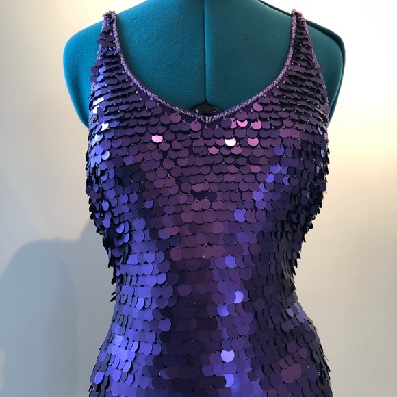 Dresses | Vibrant Purple Sequin Party Dress Brand New Wtags | Poshmark
